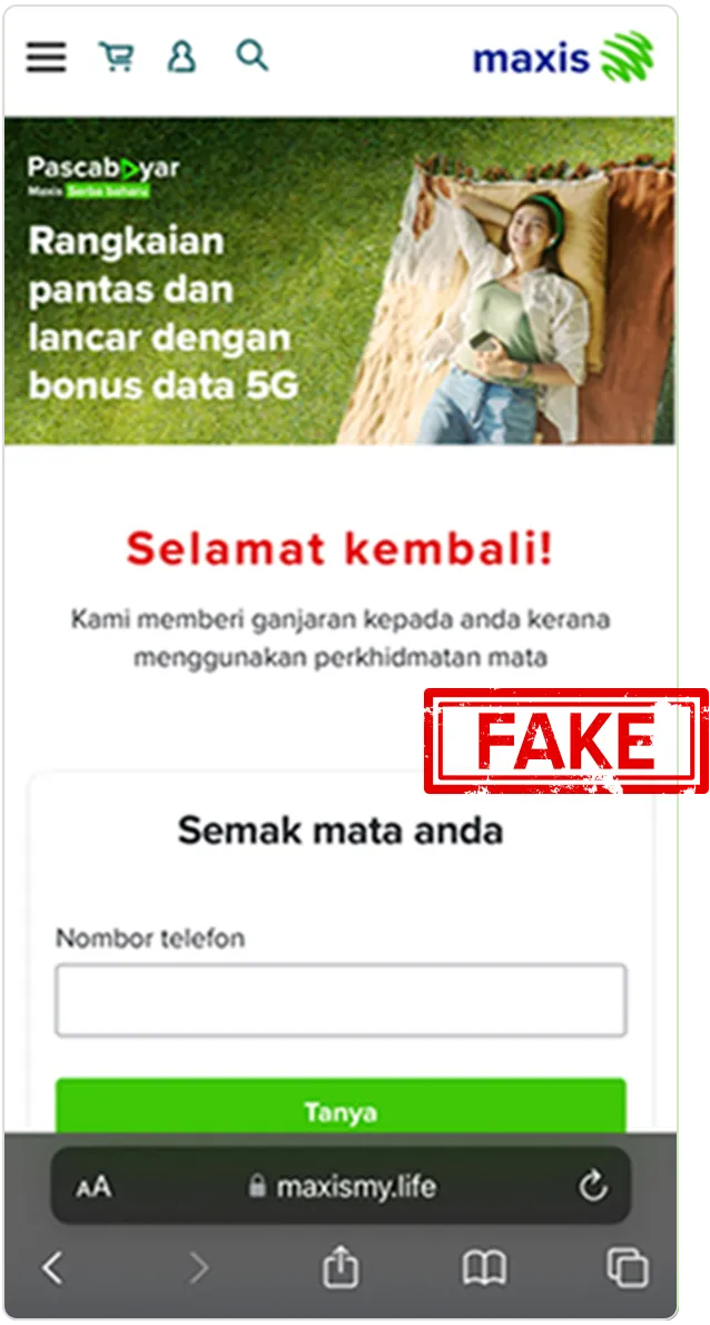 Beware Of Scams And Fraud Click Here To Know More Maxis Malaysia